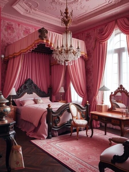20 Pink Rococo Bedroom Ideas