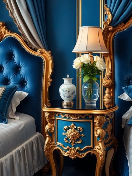 24 Blue Rococo Bedroom Ideas