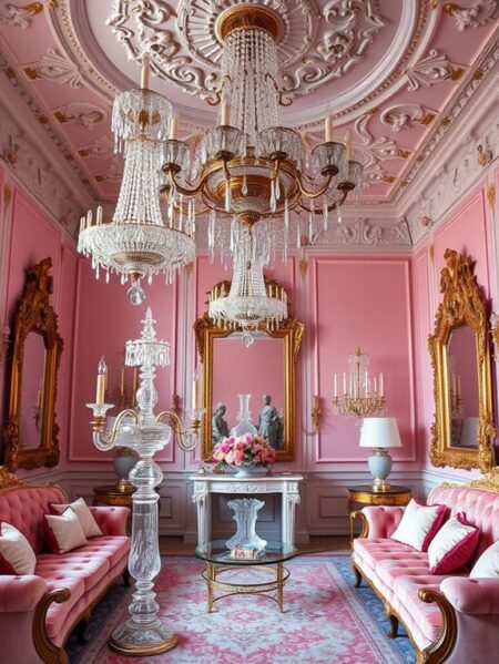 23 Pink Rococo Living Room Ideas