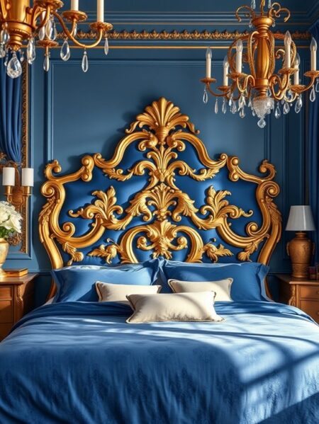24 Blue Rococo Bedroom Ideas