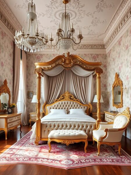 23 Modern French Rococo Bedroom Ideas