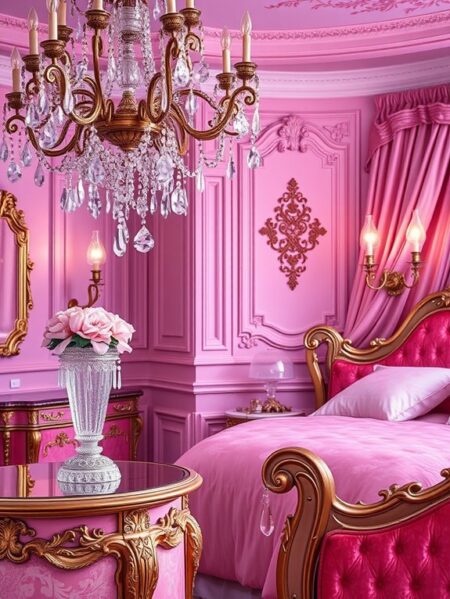 20 Pink Rococo Bedroom Ideas