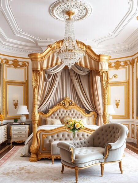 23 Modern French Rococo Bedroom Ideas