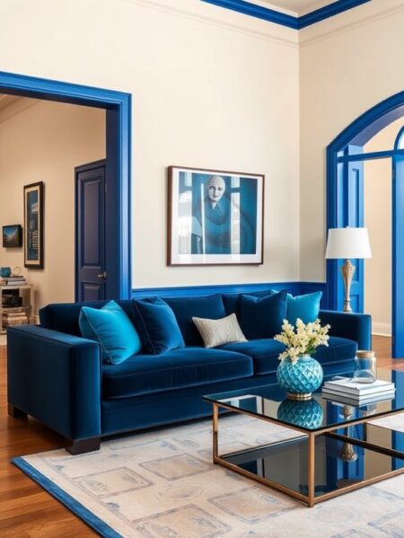 25 Contrast Trim Living Room Ideas