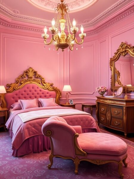 20 Pink Rococo Bedroom Ideas