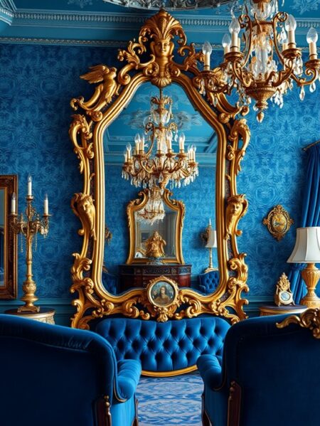 24 Blue Rococo Bedroom Ideas