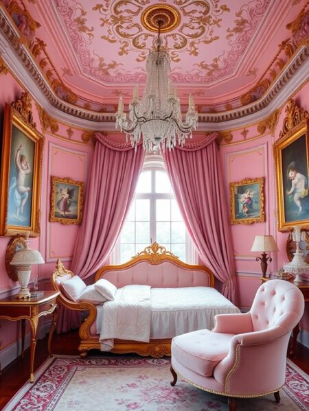 20 Pink Rococo Bedroom Ideas