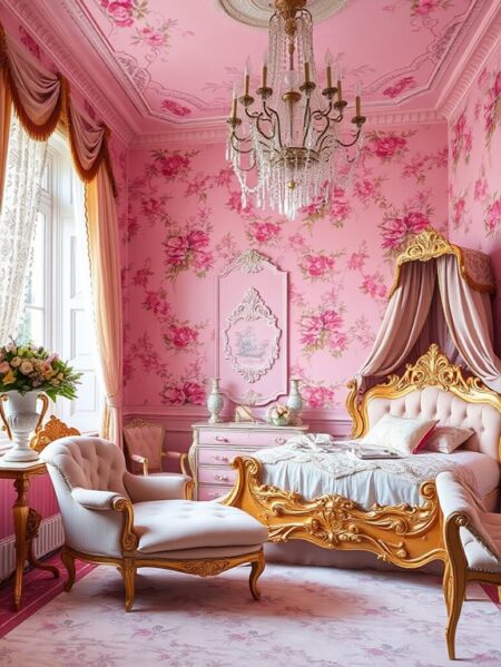 20 Pink Rococo Bedroom Ideas