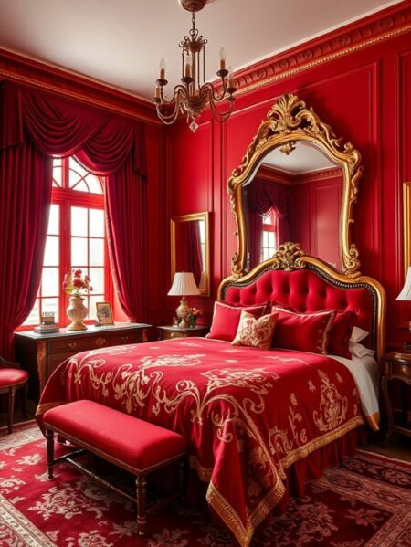 24 Cherry Red Bedroom Walls Ideas