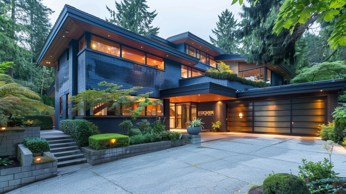 25+ Stunning Navy Blue Brick House Exterior Designs for a Bold Look