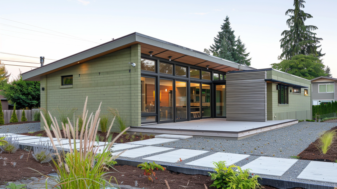 25+ Cozy and Charming Sage Green Brick House Exterior Design Ideas You ...