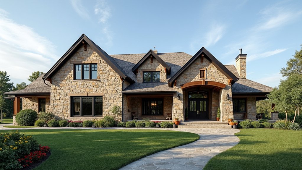 19 Modern Farmhouse Exteriors With Stone For Rustic Elegance