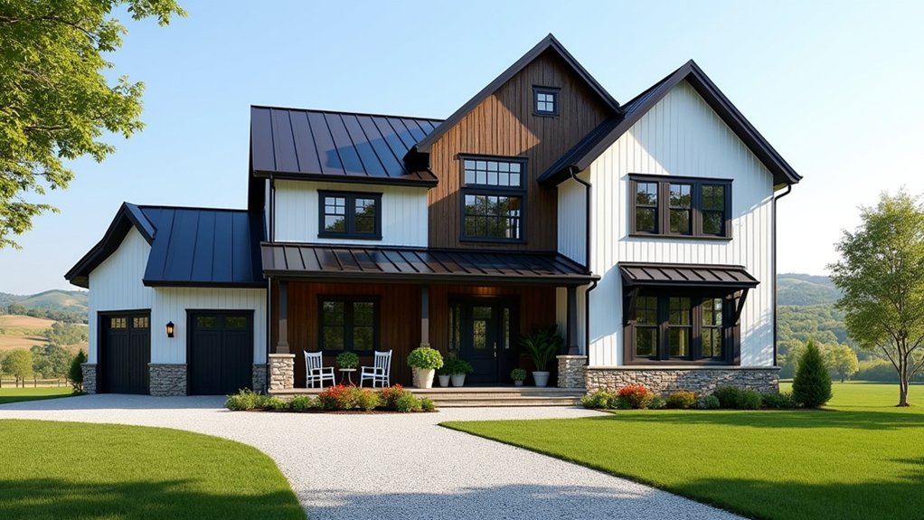 20 Modern Farmhouse Double Story Exteriors That Stand Tall