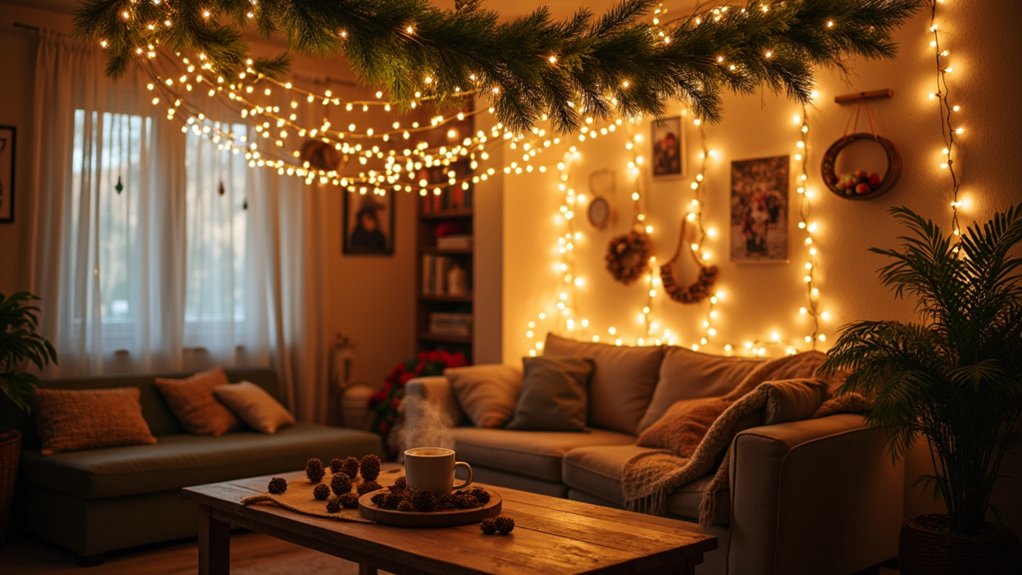 19 Creative Ceiling Christmas Light Ideas That Make the Whole Room Sparkle