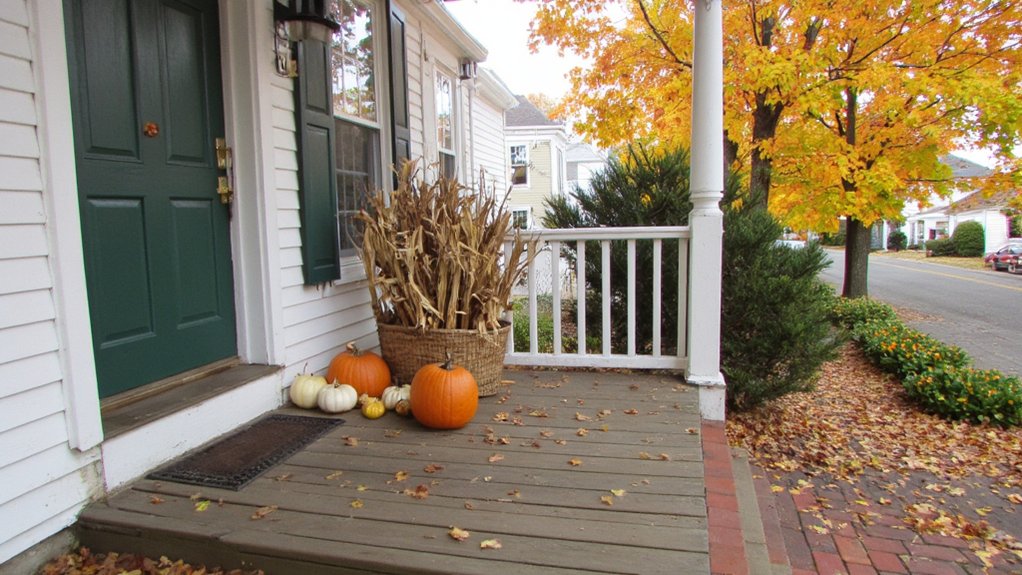 22 Colonial House Exterior Fall Decor Ideas For Seasonal Warmth