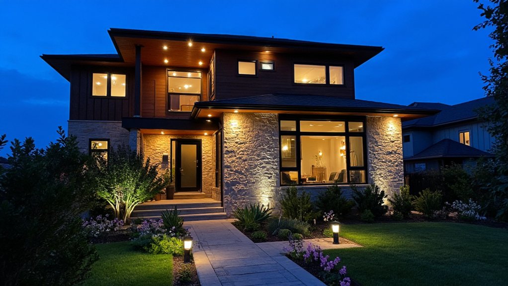 22 Modern House Exterior Front Lighting Ideas That Glow at Night