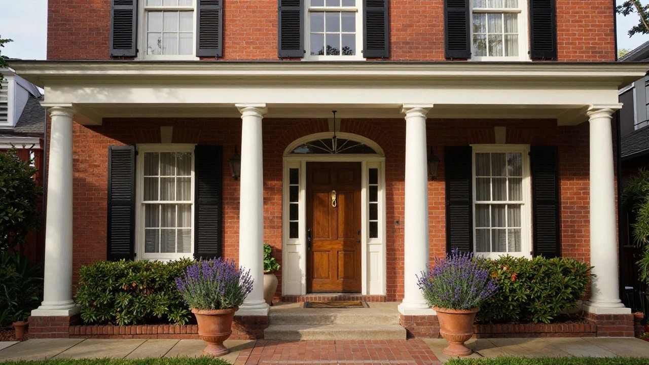 17 Colonial House Exterior With Columns That Create A Grand Entrance
